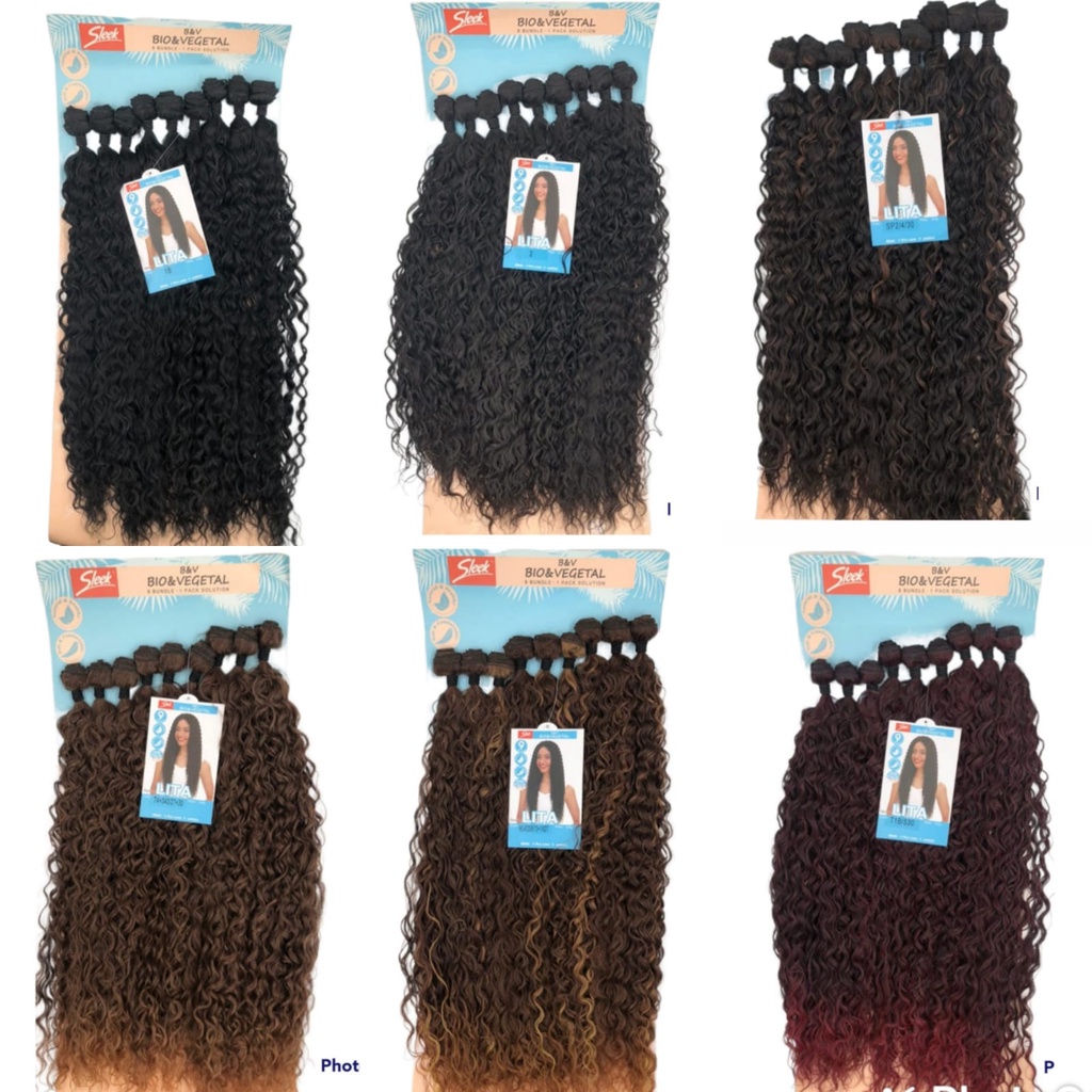 Cabelo Cacheado Oganico de bio fibra SLEEK - LITA | Shopee Brasil