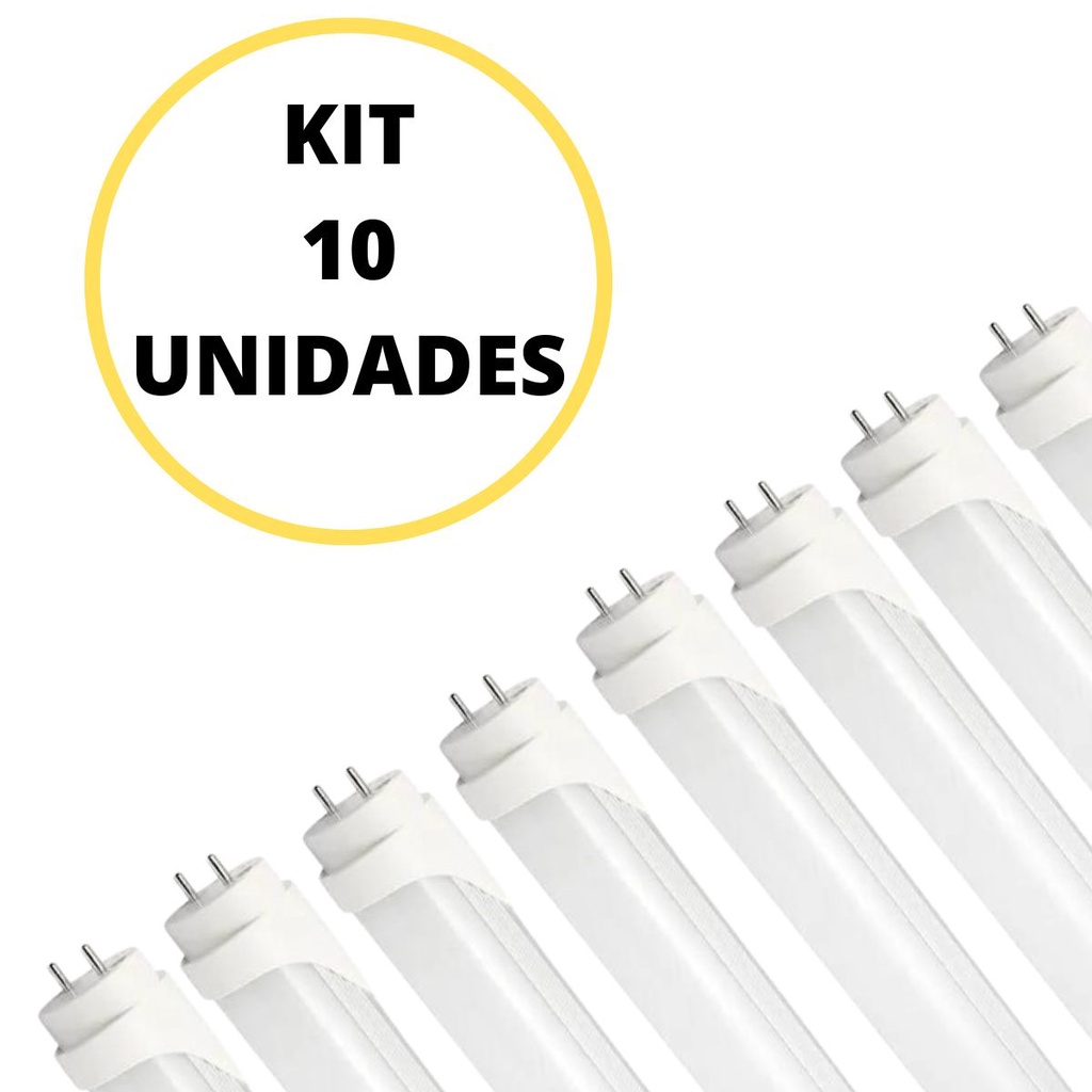 Kit 10 Lampada Led Tubular 9w 60cm T8 Inmetro Foco Ho | Shopee Brasil