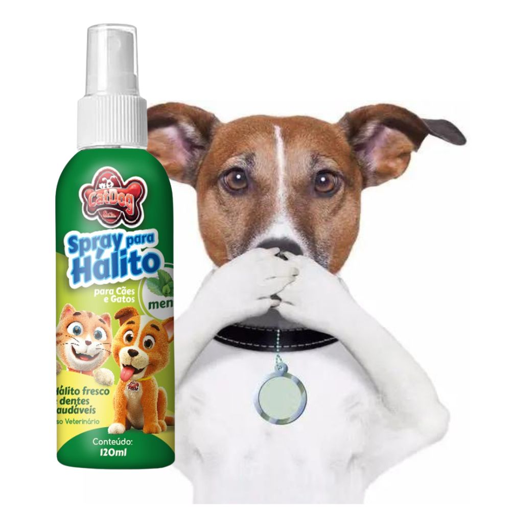 Spray Bucal para Cachorro e Gato 120 ml Para Mau Halito e Bafo CatDog ...
