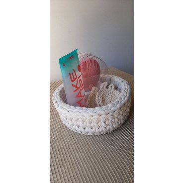 kit skin care com cesto croche | Shopee Brasil