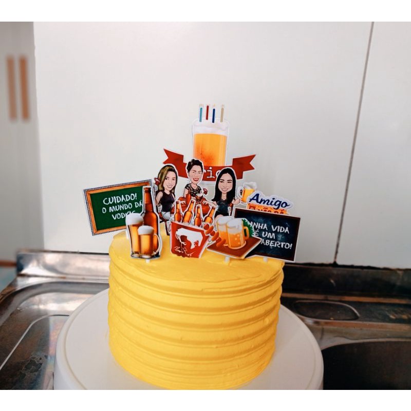 topper de bolo /fazemos qualquer tema | Shopee Brasil