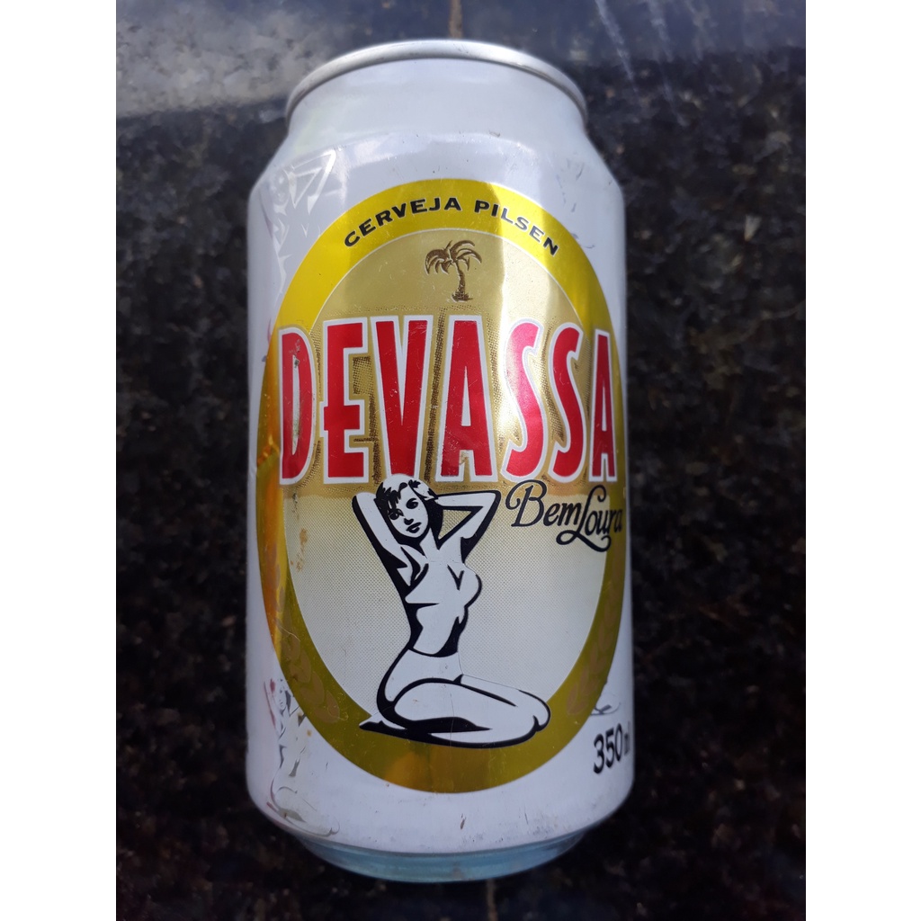 Lata antiga Cerveja Devassa Bem Loura - Vazia - 350 ml - XK | Shopee Brasil