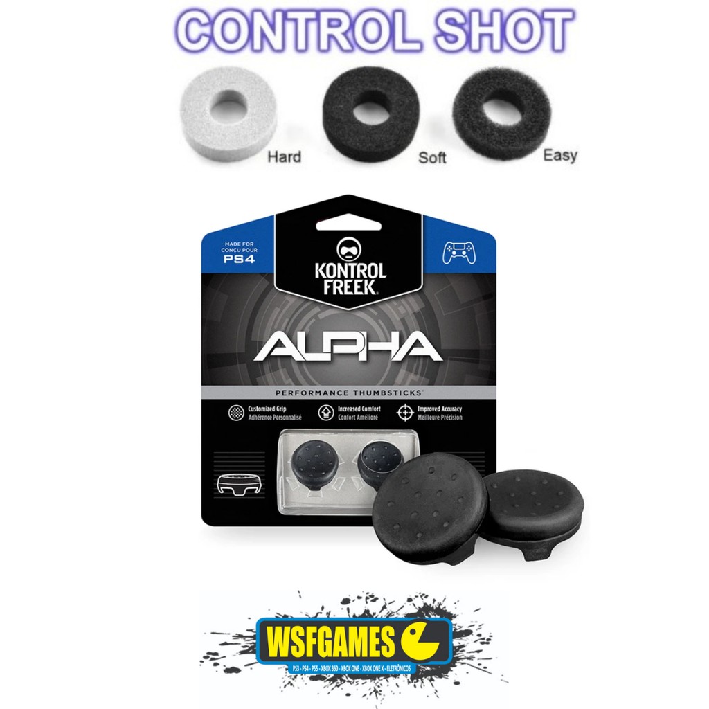 Kontrol Freek FPS Alpha Preto Black + 03 Control Shot Espuma / Esponja ...