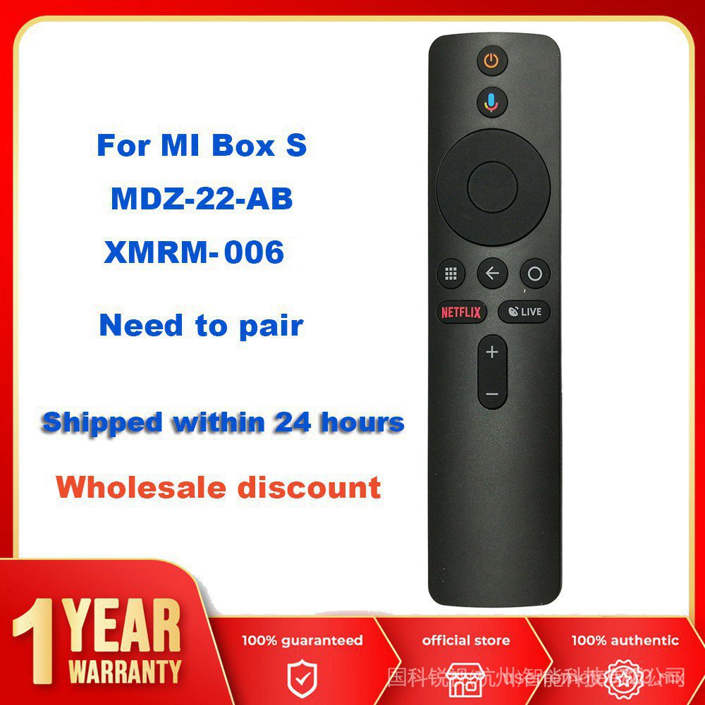 Novo Controlador Remoto De Voz Bluetooth XMRM-006 Para Xiaomi Mi Box S ...