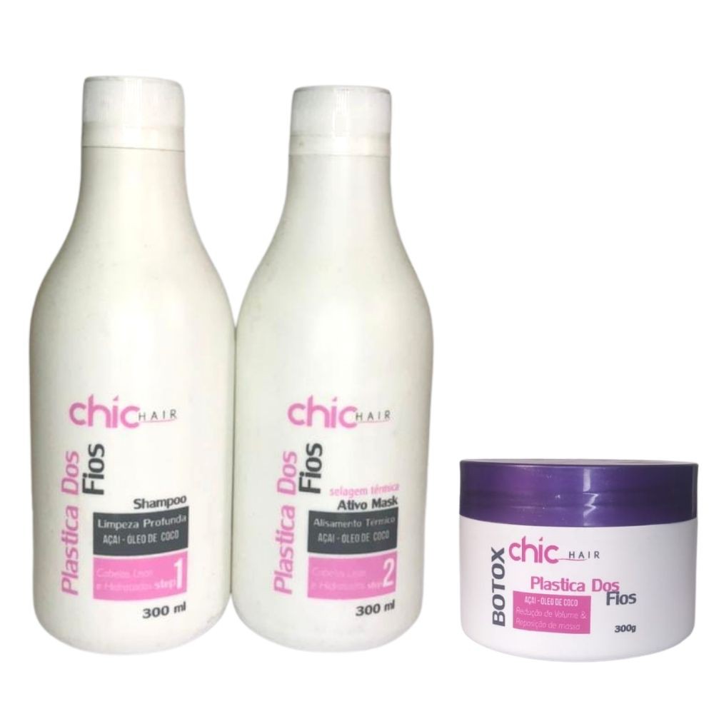 Plástica Dos Fios Selagem Progressiva + Botox Chichair - Escorrega o Preço