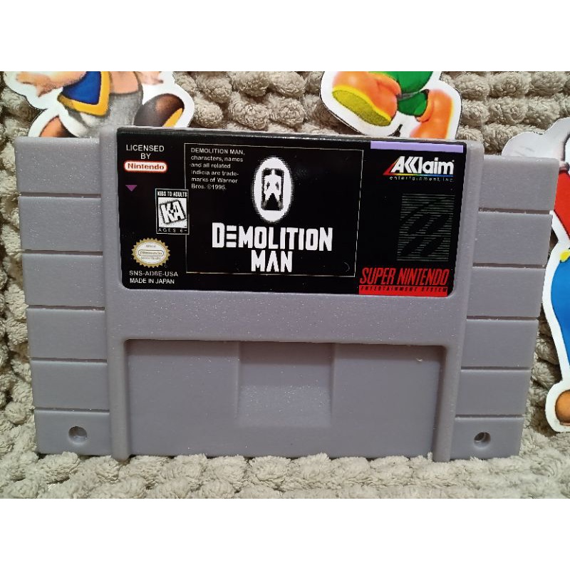 Jogo fita cartucho para Super Nintendo Demolition Man para SNES ...