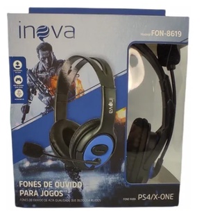 Fone Headset Gamer Para Ps4, Xbox E Pc - Inova Fon-8619 | Shopee Brasil