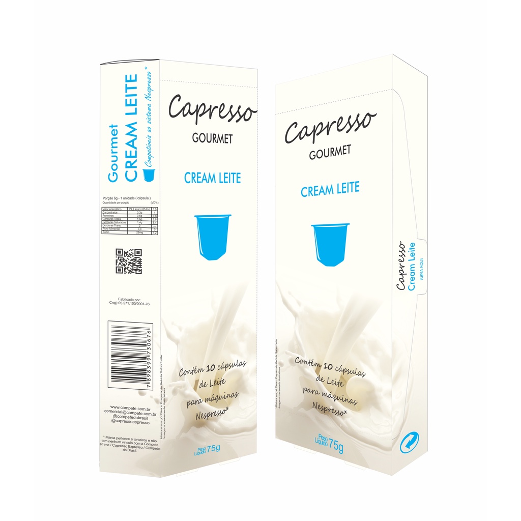 Cápsulas Nespresso Leite Capresso 10 Unidades | Shopee Brasil
