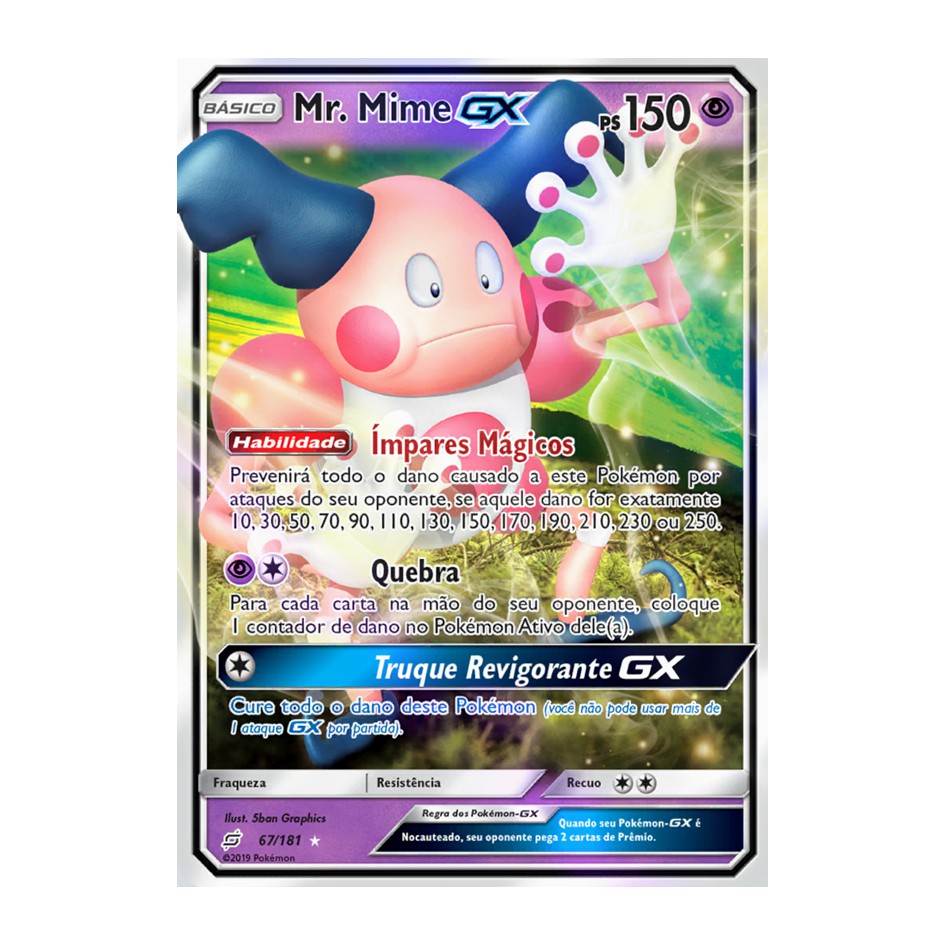 Carta Pokémon Mr. Mime GX União de Aliados | Shopee Brasil