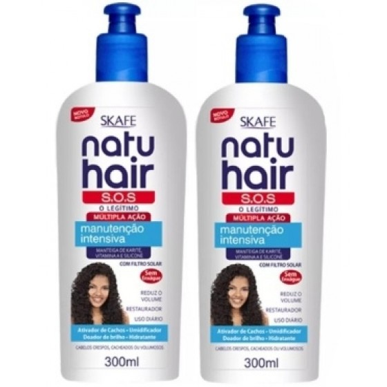 Kit C/2 Natu Hair Creme de Pentear Sos Manutenção Intensiva 300ml ...