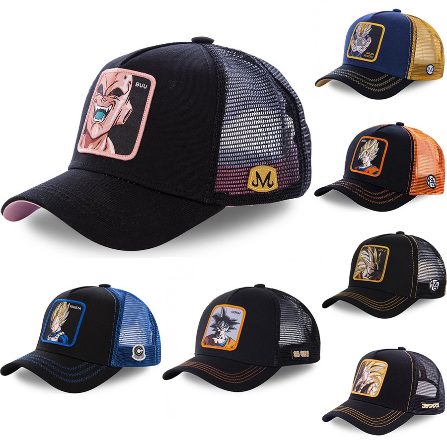 Dragon Ball Z Mesh Cap Anime Dad hat Cartoon BUU GOKU Baseball Cap IRON ...