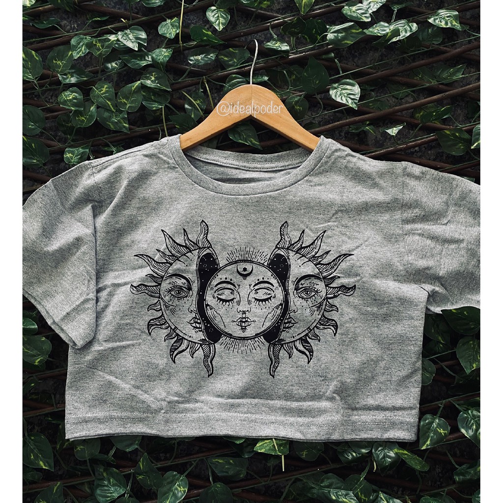 Cropped Sol e Lua | Shopee Brasil
