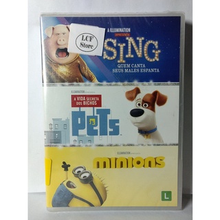 DVD Sing / Pets / Minions - Novo / Original / Lacrado | Shopee Brasil