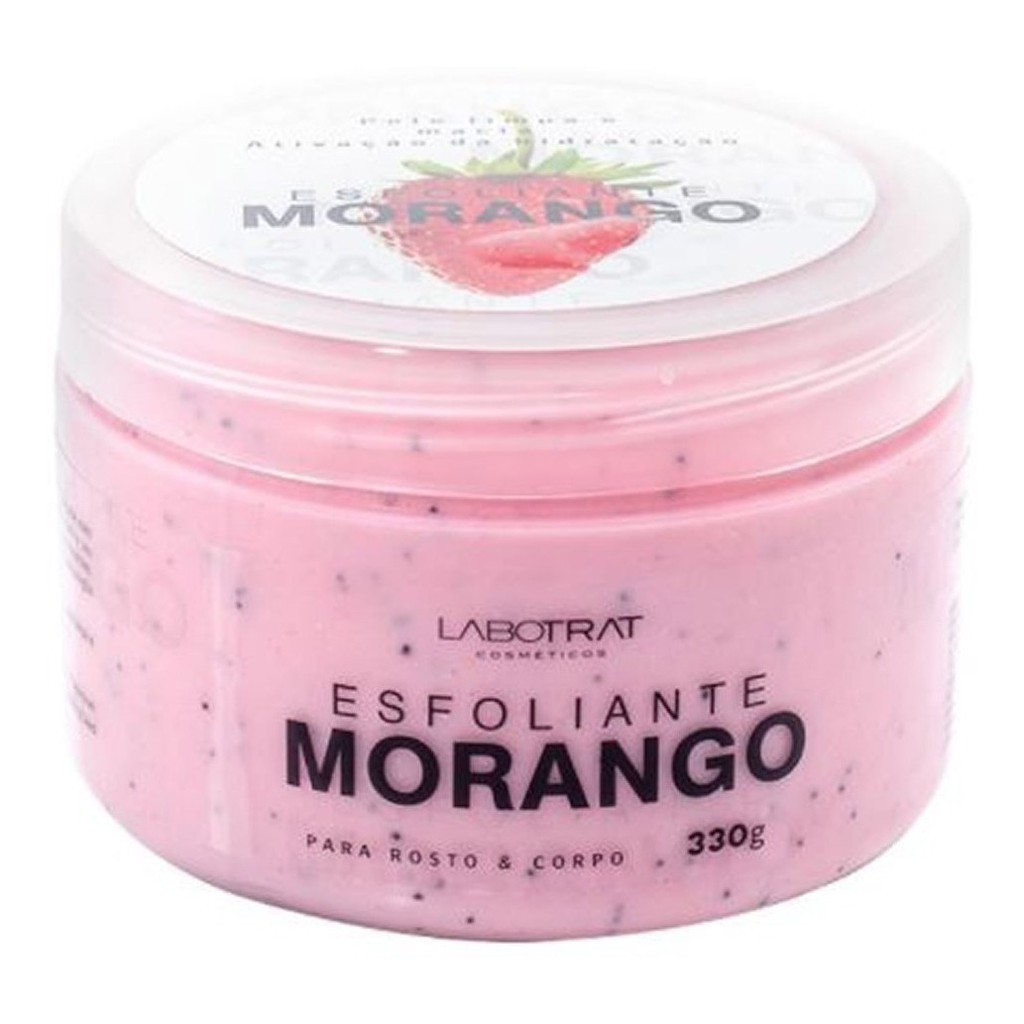 Esfoliante Rosto e Corpo Morango 300g Labotrat | Shopee Brasil