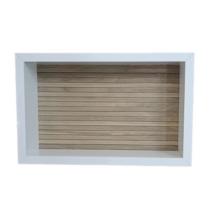 Nicho Porcelanato Banheiro Box 30x50 Branco Borda Alumínio. | Shopee Brasil