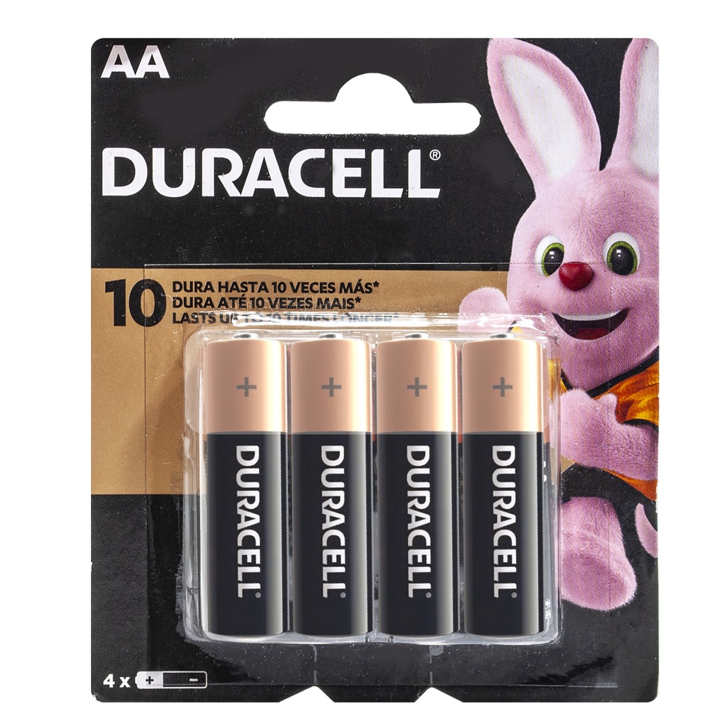 Pilha Alcalina Aa Pequena Duracell Comum MN1500 com 4 unidades | Shopee ...