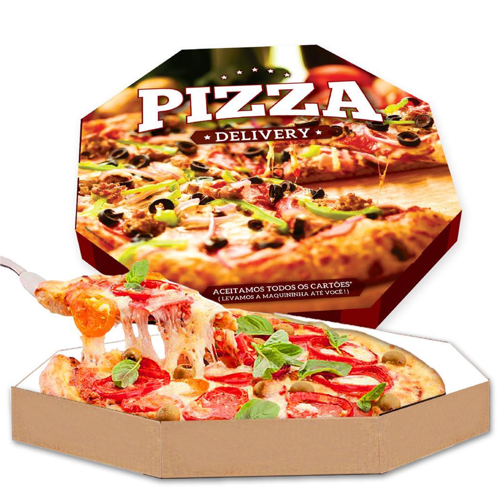 Embalagem de Pizza Papelão 35 Fotografica Litografada Papelão Oitvada ...