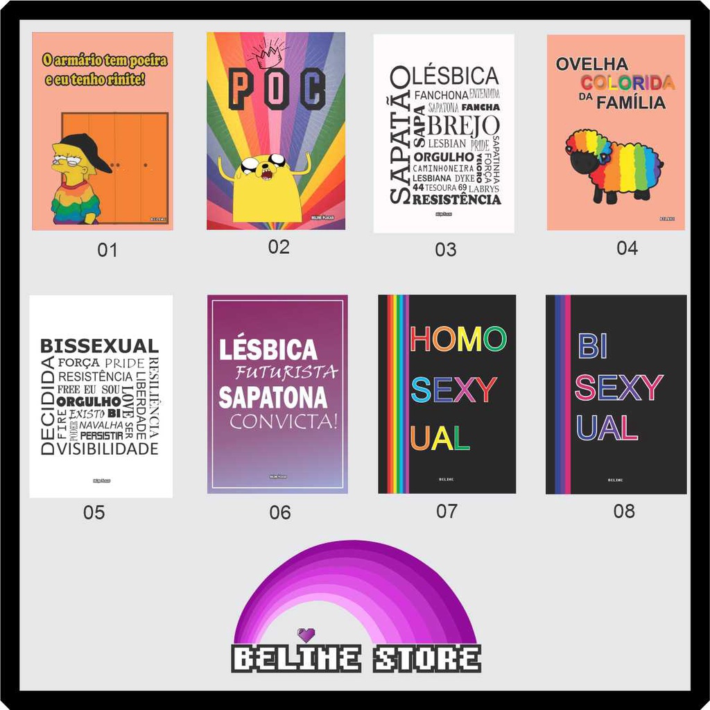 Placas Decorativas LGBTQIA+ 20X28cm Quadros Decorativos Lgbt, Lésbica ...