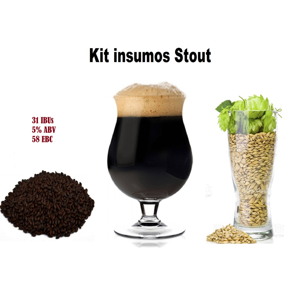 kIT INSUMOS STOUT 5 LITROS CERVEJA ARTESANAL | Shopee Brasil