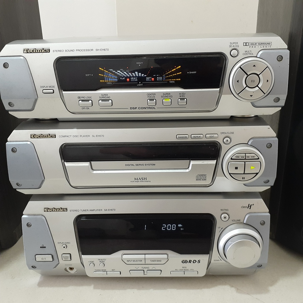 Mini System Technics Sl-eh670 220v Funcionado Todos Perfeito | Shopee ...