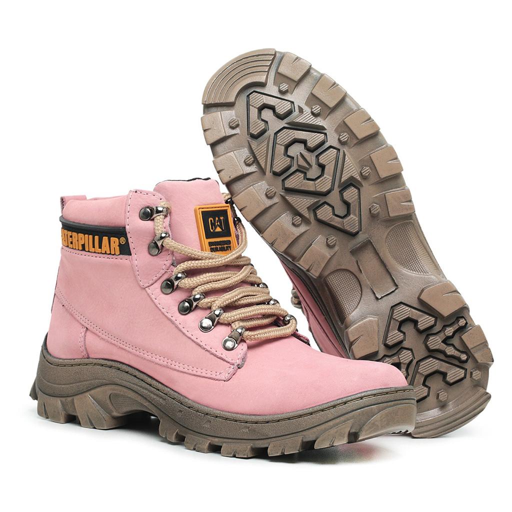 Bota Coturno Feminina Caterpillar Rosa Original | Shopee Brasil