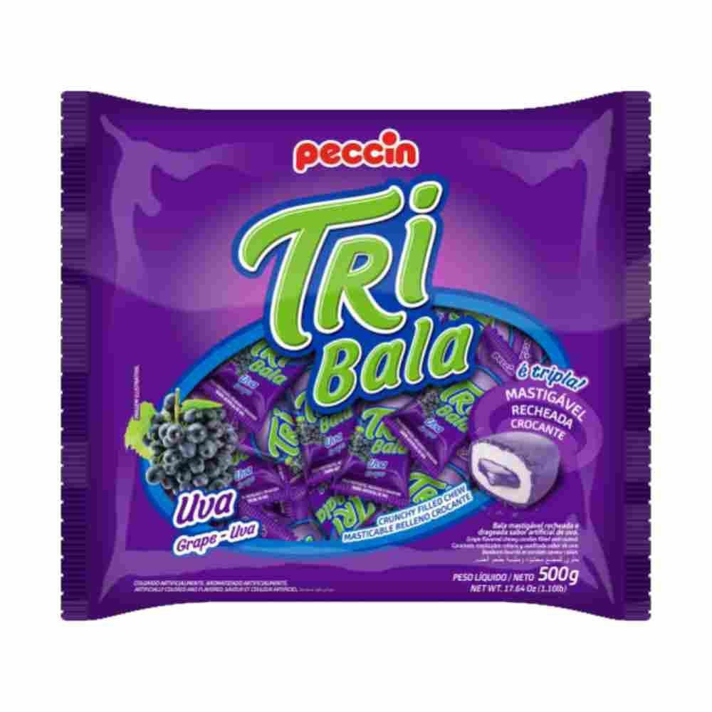 Bala Recheada Tri Bala Sabor Uva / tribala - Peccin 500g ORIGINAL ...