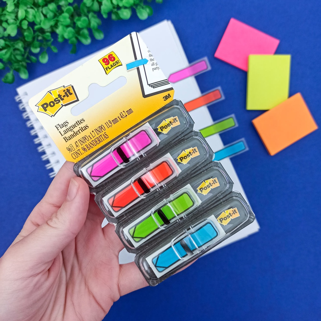Post-it Flags Setas Neon 4 Cores - 3M | Shopee Brasil