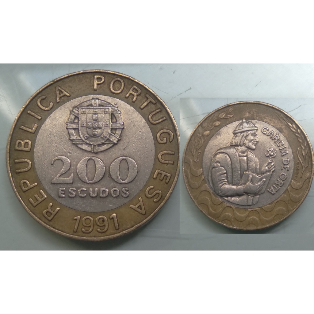 Moeda 200 escudos 1991 Portugal | Shopee Brasil