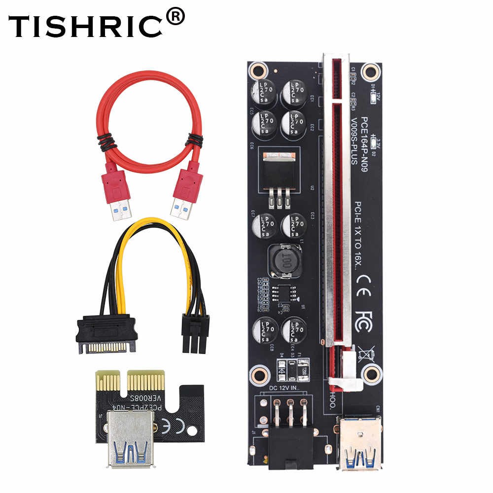 Riser 009s plus com 8 capacitores cabo de 60 cm e conector de 6 pinos ...