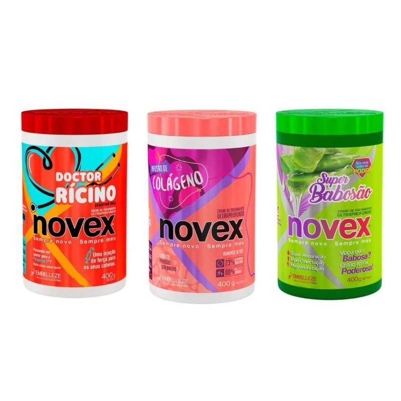 Cronograma Tratamento Capilar Novex Embelleze - Cremes 400g | Shopee Brasil