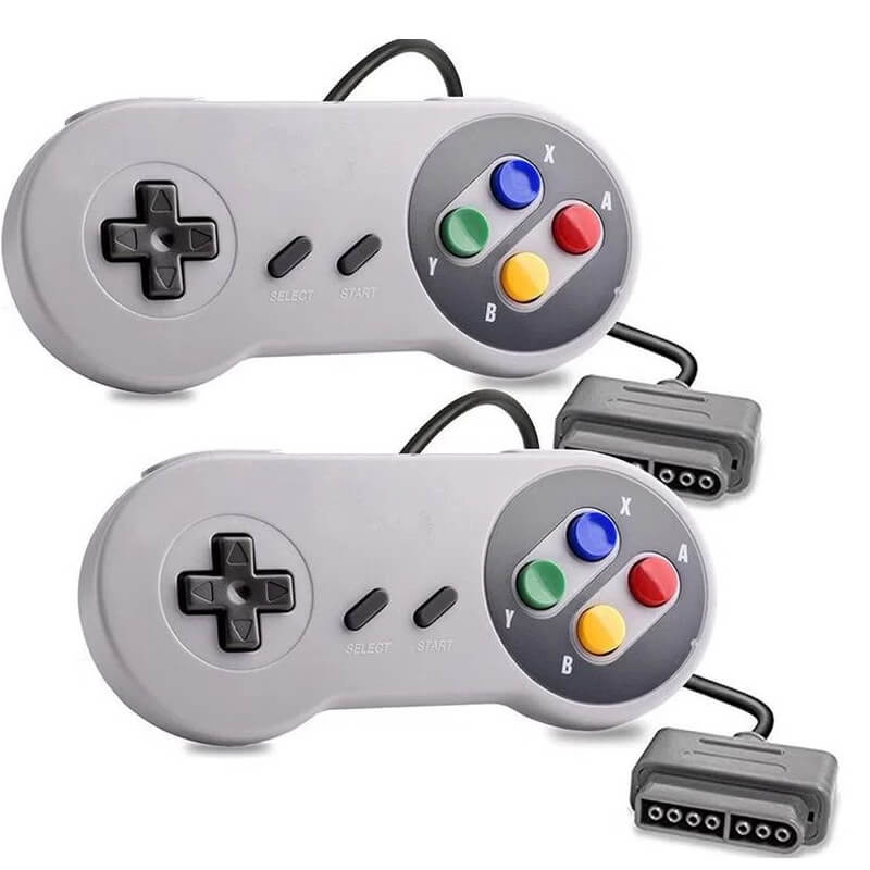 Kit Com 2 Controle Joystick Para Super Nintendo Snes Novo | Shopee Brasil