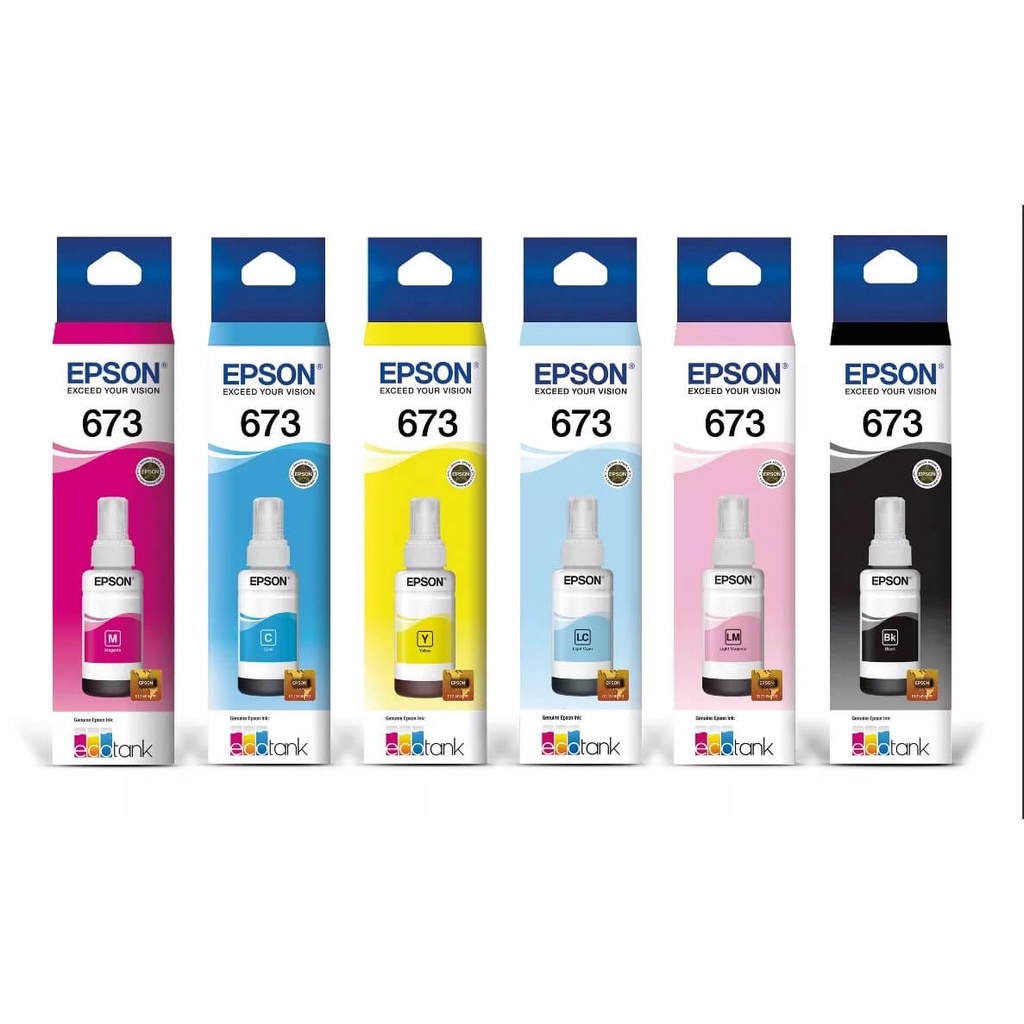 Kit 6 Refis De Tinta Epson T554 T555 Para Impressoras L8160 L8180 ...