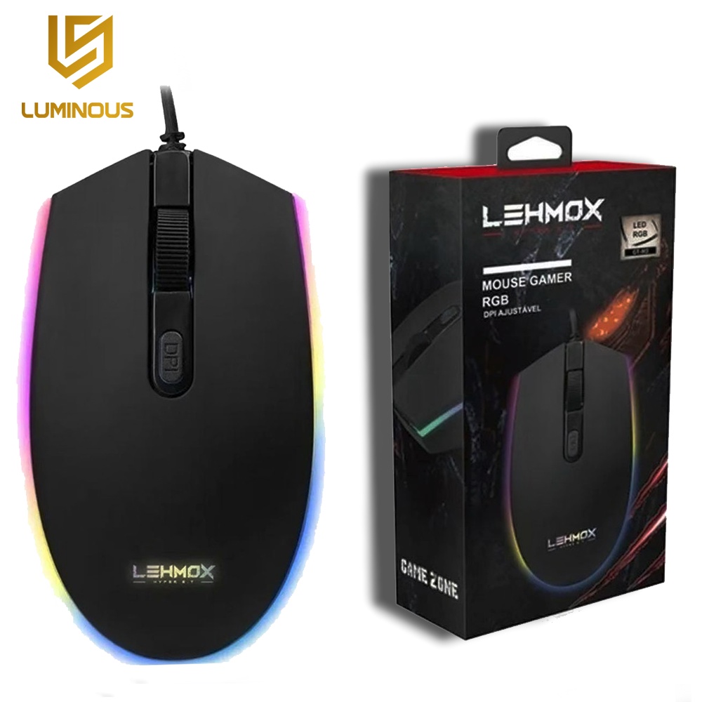 Mouse Gamer Lehmox Hyper Gt Led Rgb Dpi Gt-M3 | Shopee Brasil