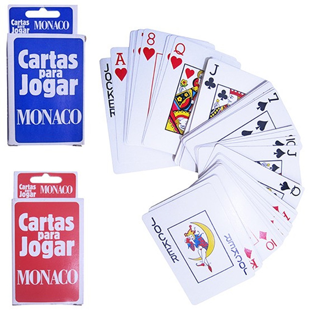 JOGO DE CARTAS BARALHO COMPLETO PACIÊNCIA 21 BURACO TRUCO MÔNACO ...