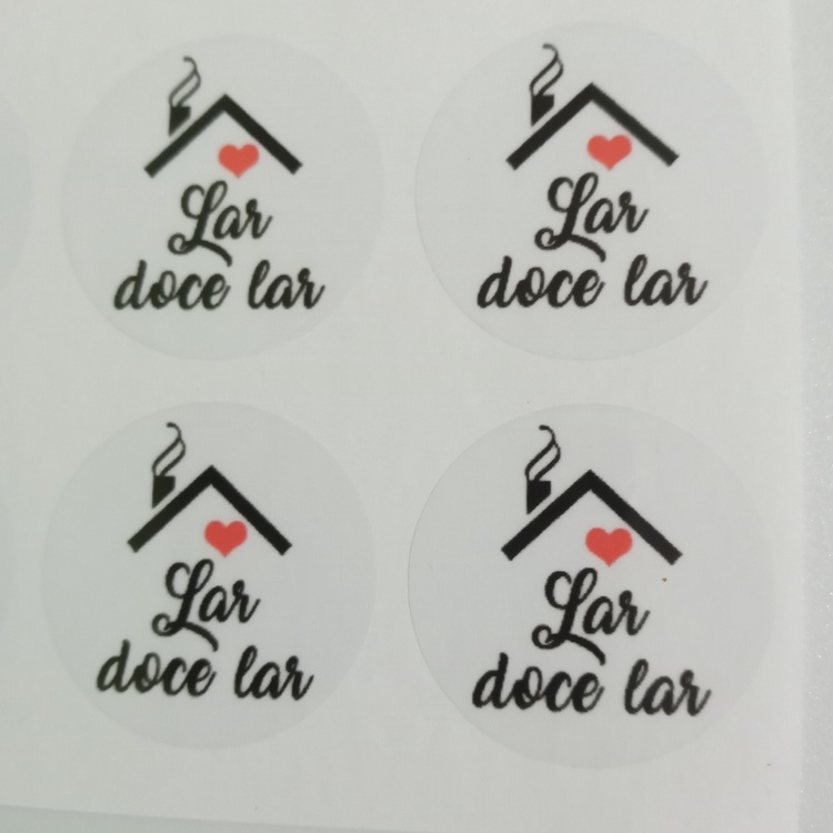 30 adesivos transparente 3x3 logo lar doce lar personalisado | Shopee ...
