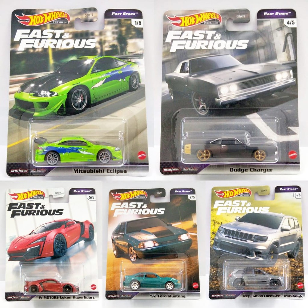 Conjunto Hot Wheels Fast Stars and Furious FNF Premium 2021 Mitsubishi ...