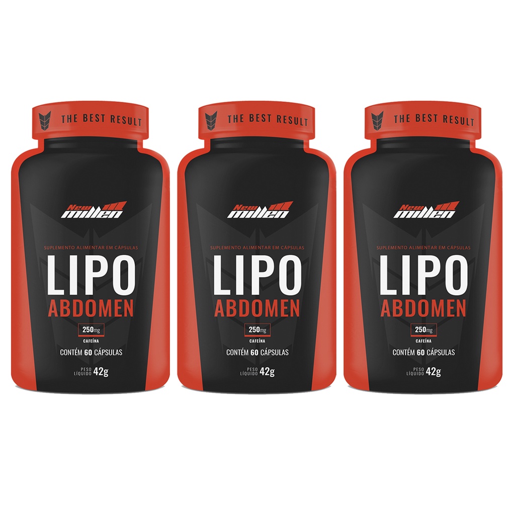 Kit - 3x Lipo Abdomen 60 Capsulas New Millen | Shopee Brasil
