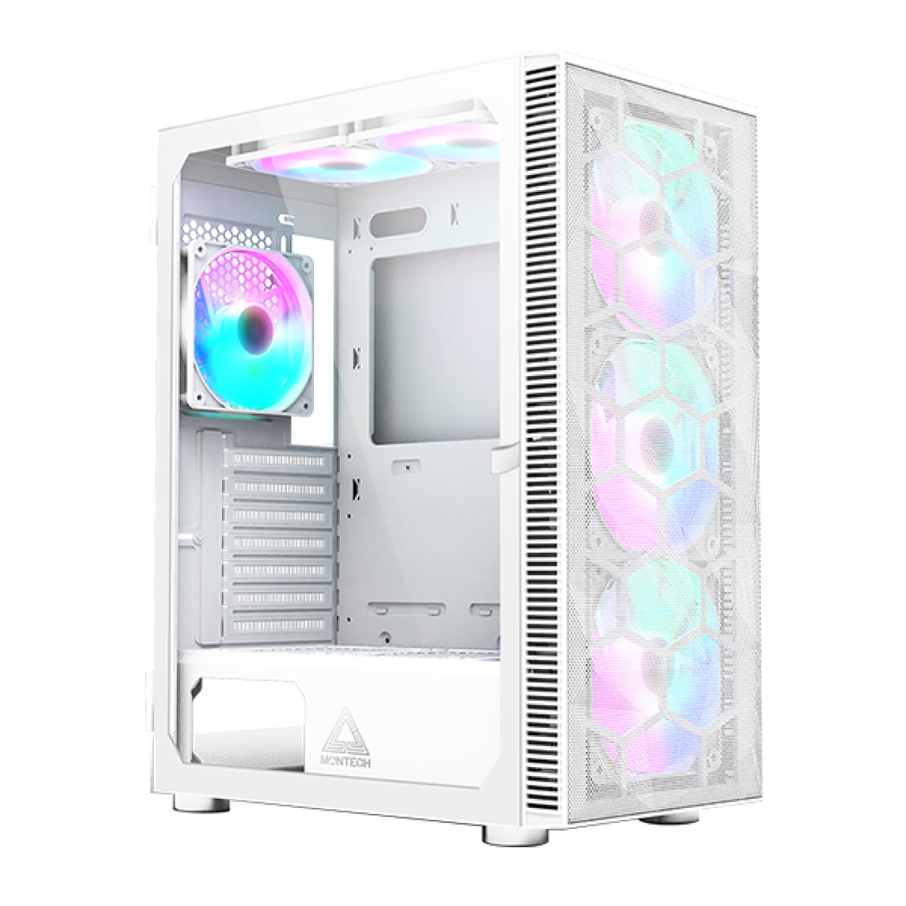 Gabinete Gamer Montech x3 MESH, Mid Tower, White, ATX, Com 6 Fans RGB ...