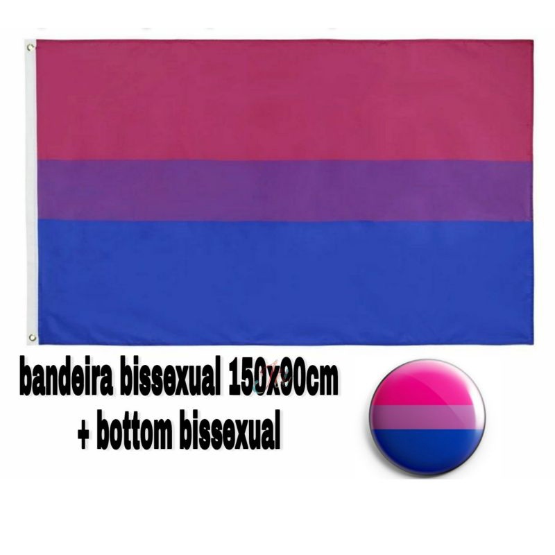bandeira bissexual 150x90cm + bottom bi lgbt | Shopee Brasil