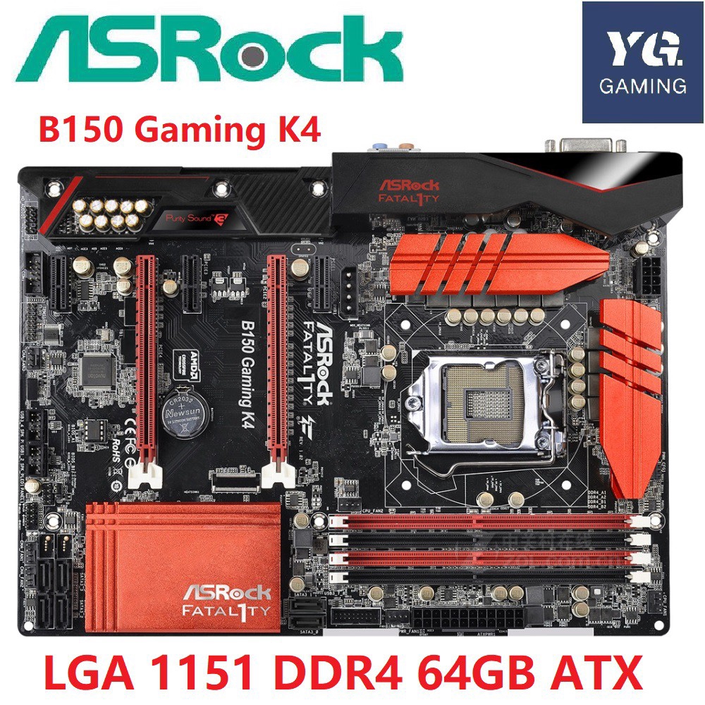 Uso Normal ASROCK B150 Placa-Mãe Para Jogos K4 B150 Tomada LGA 1151 ...