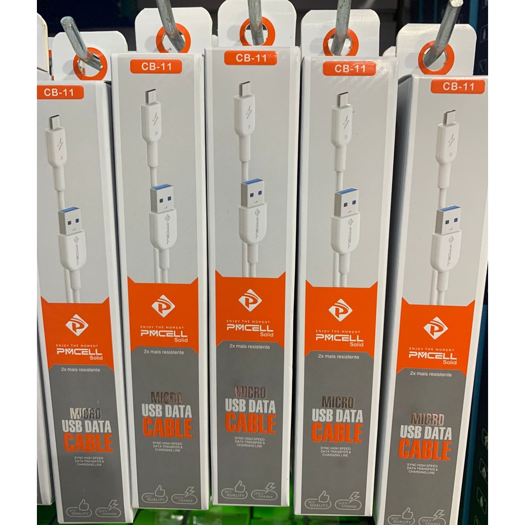 Cabo PMCELL V8 CB-11 com 1 metro | Shopee Brasil