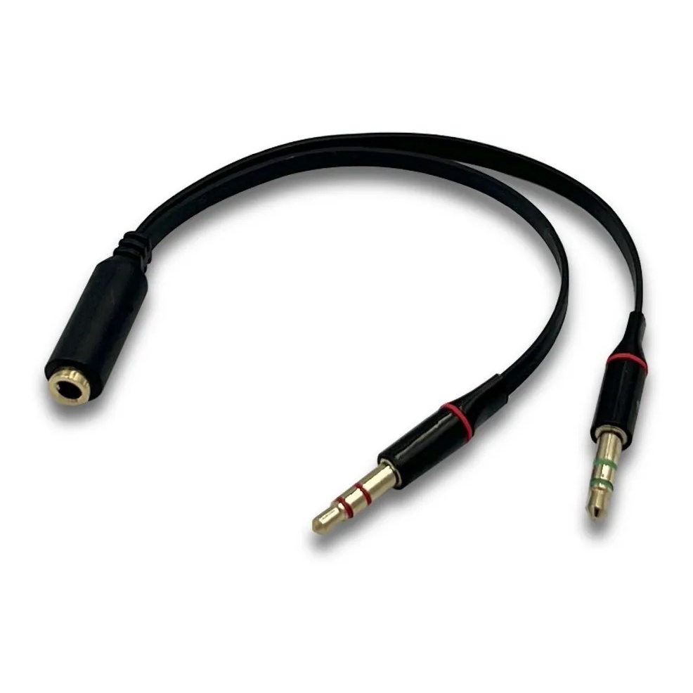 Cabo Adaptador Headphone P3 Para Headset (2 P2 Audio E Mic) | Shopee Brasil