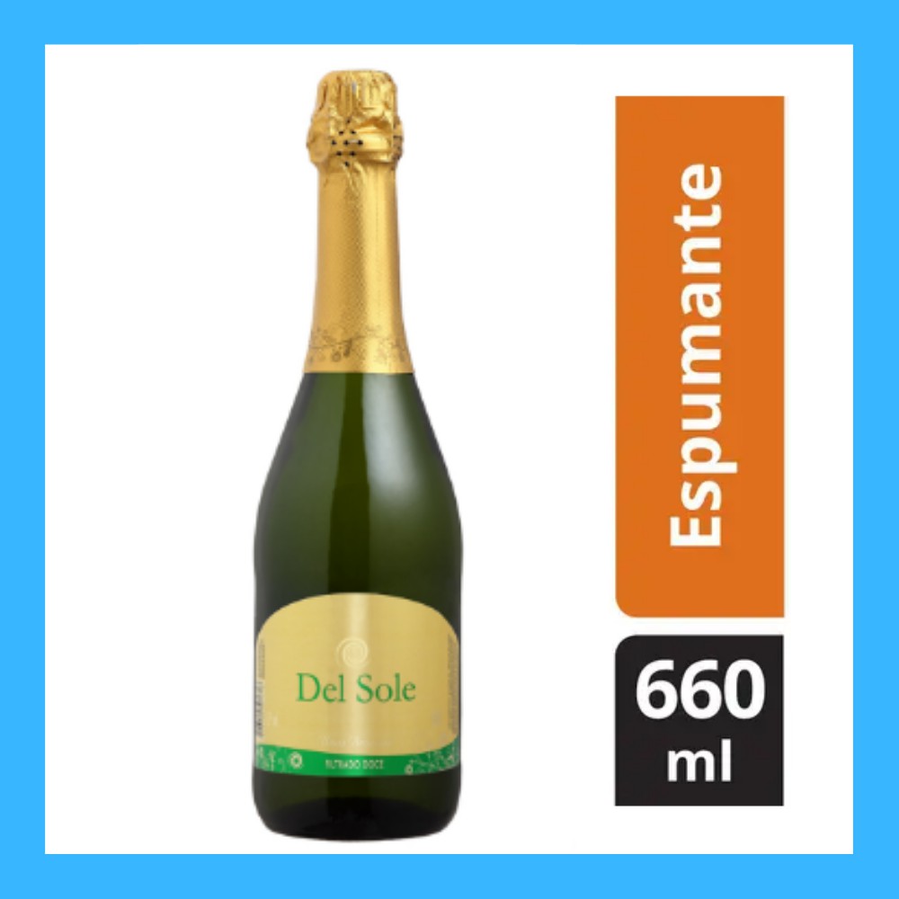 Del Sole Espumante Champagne Branco Doce Garrafa de 660 Ml - Escorrega ...
