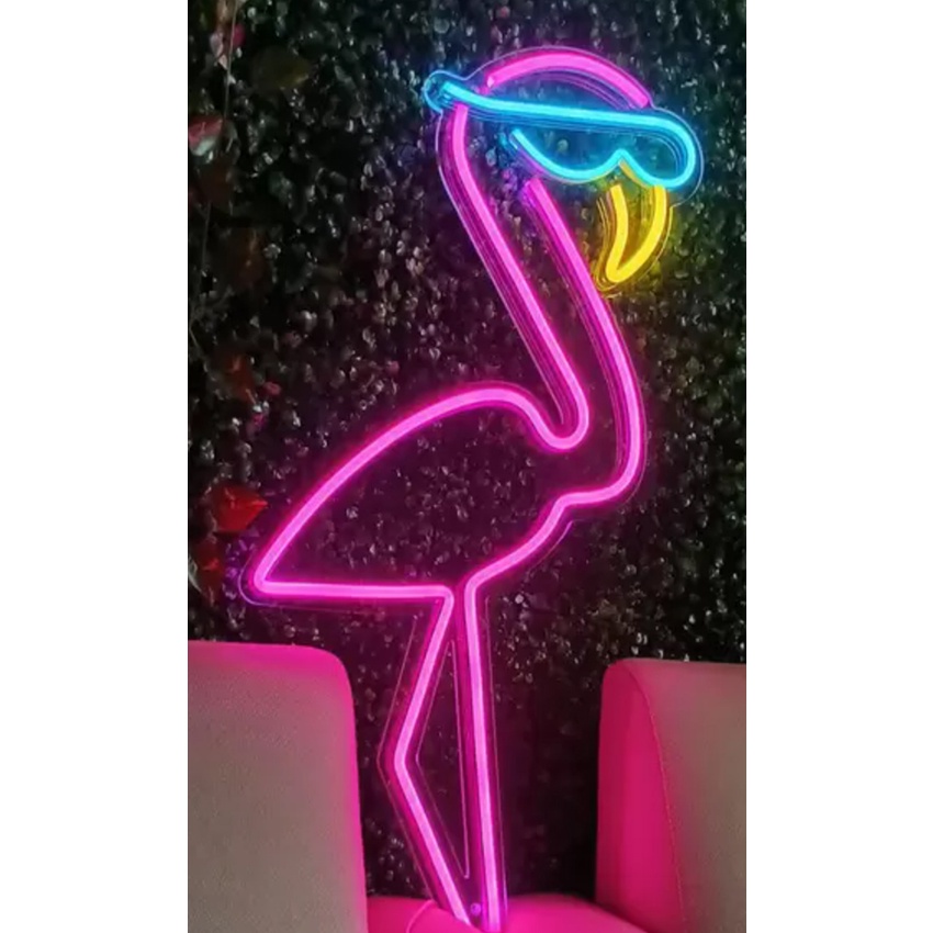 Painel Luminoso Led Neon - Flamingo 60cm De Altura | Shopee Brasil