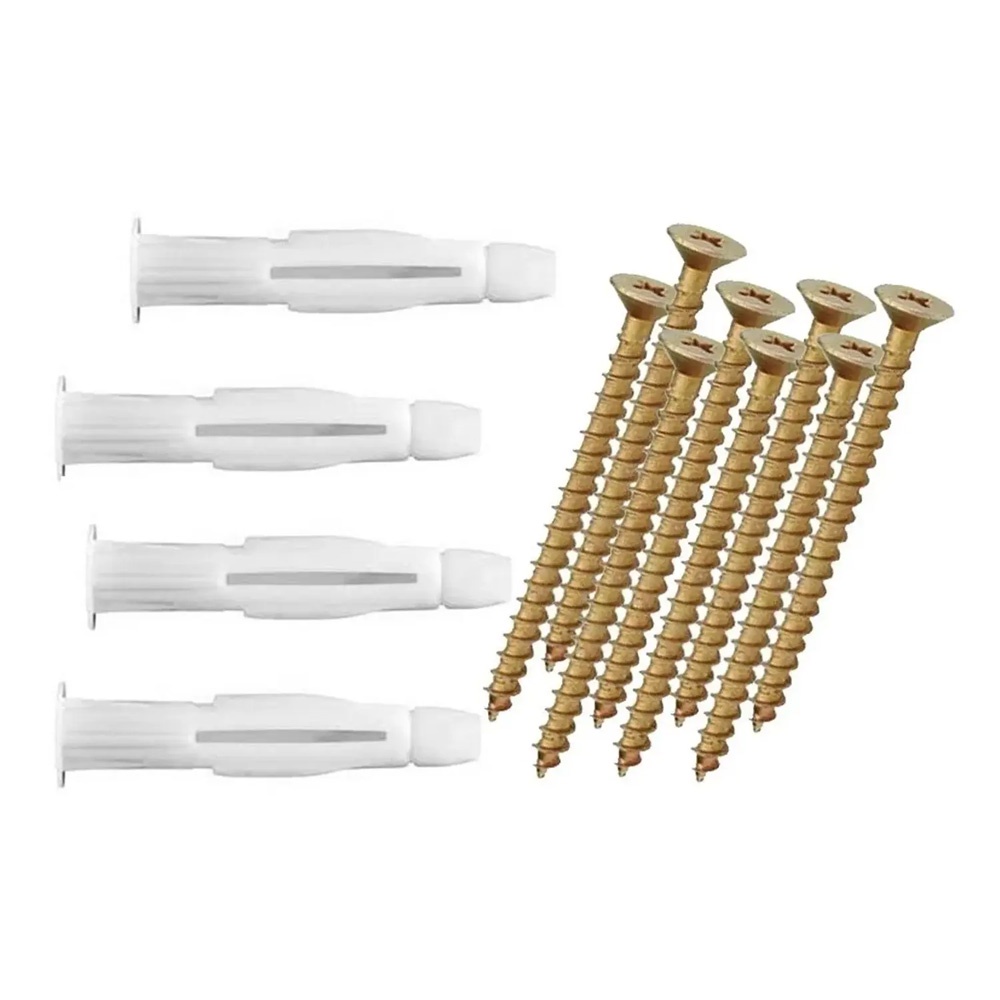 100 Bucha Mu 8mm Bloco Oca Gesso Drywall Com Parafuso Phs | Shopee Brasil