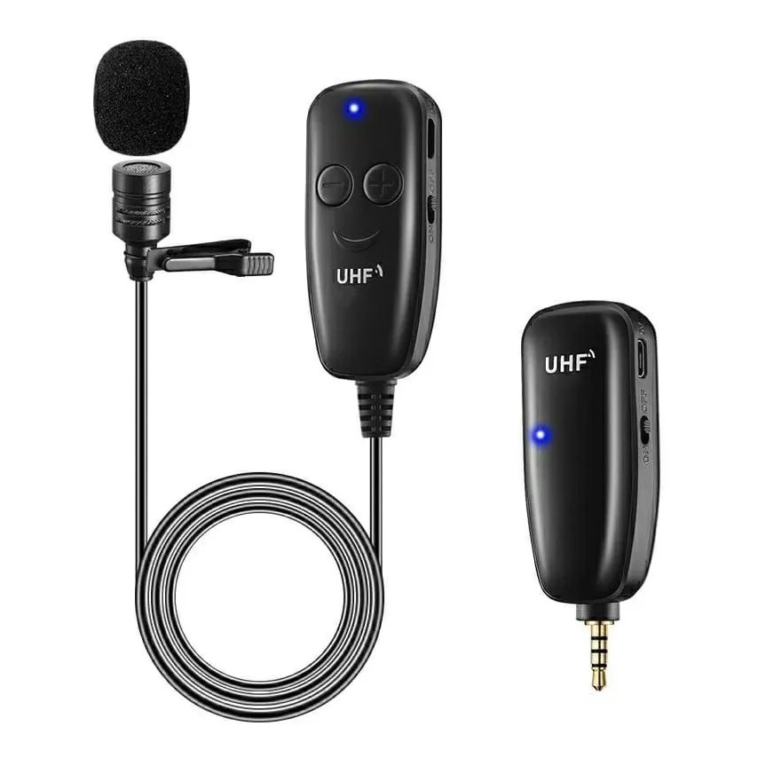 Microfone Sem Fio Lapela UHF para Notebook/Laptop e Smartphone ...