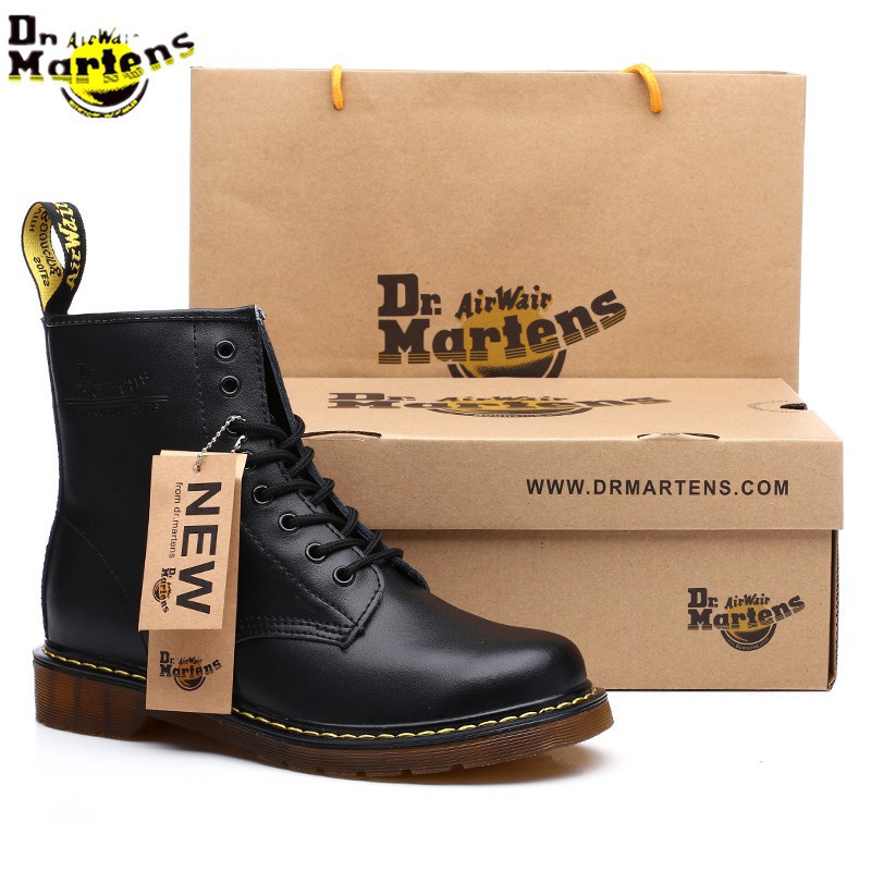 [Clássica Dr . martin Botas Martens Doc 1460 Estilo Britânico De Couro ...