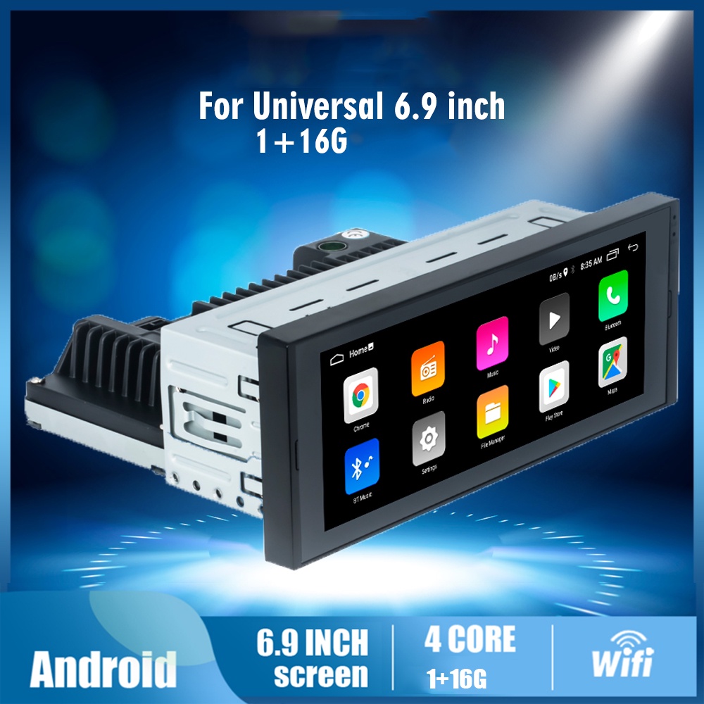 Hot Rádio Automóvel Universal 1din Android Multimídia Player 6.9 Polegadas Tela Touch Carro ...