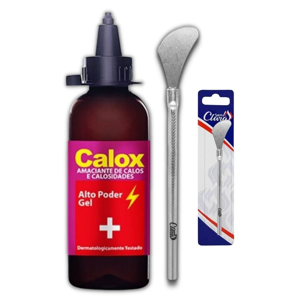 Amaciante de Calos e Calosidades Calox Gel + Espatula 222 Santa Clara ...