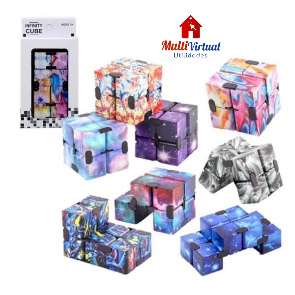 Fidget Toy Infinity Cube Cubo magico Infinito Antistress No Brasil ...